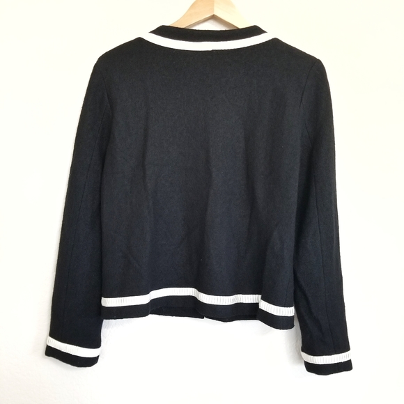 ECI | Jackets & Coats | Eci New York Black White Wool Blend Jacket S ...